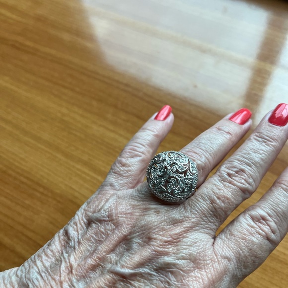 Alan K | Jewelry | Elegant Ss Cocktail Ring | Poshmark